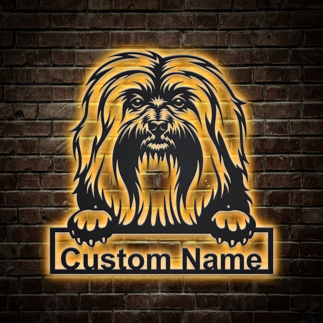 Personalized Havanese Dog Metal Sign With LED Lights | Custom Havanese ...