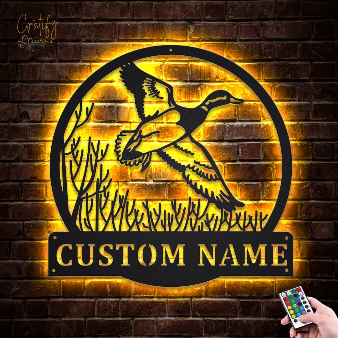 Flock of Birds Metal Sign LED Lights V2, Custom Flock of Birds Metal ...