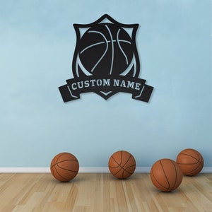 Basketball Monogram Metal Sign With LED Lights , Personalized ...