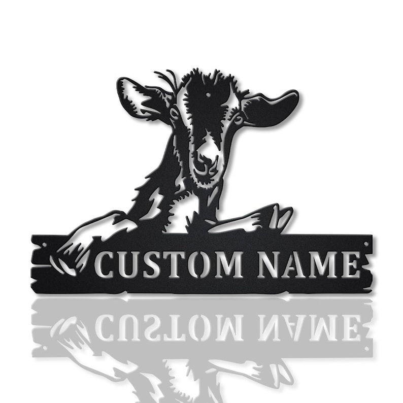 Custom Goat Farm Monogram Metal Sign Art V2 , Personalized Goat Farmer ...