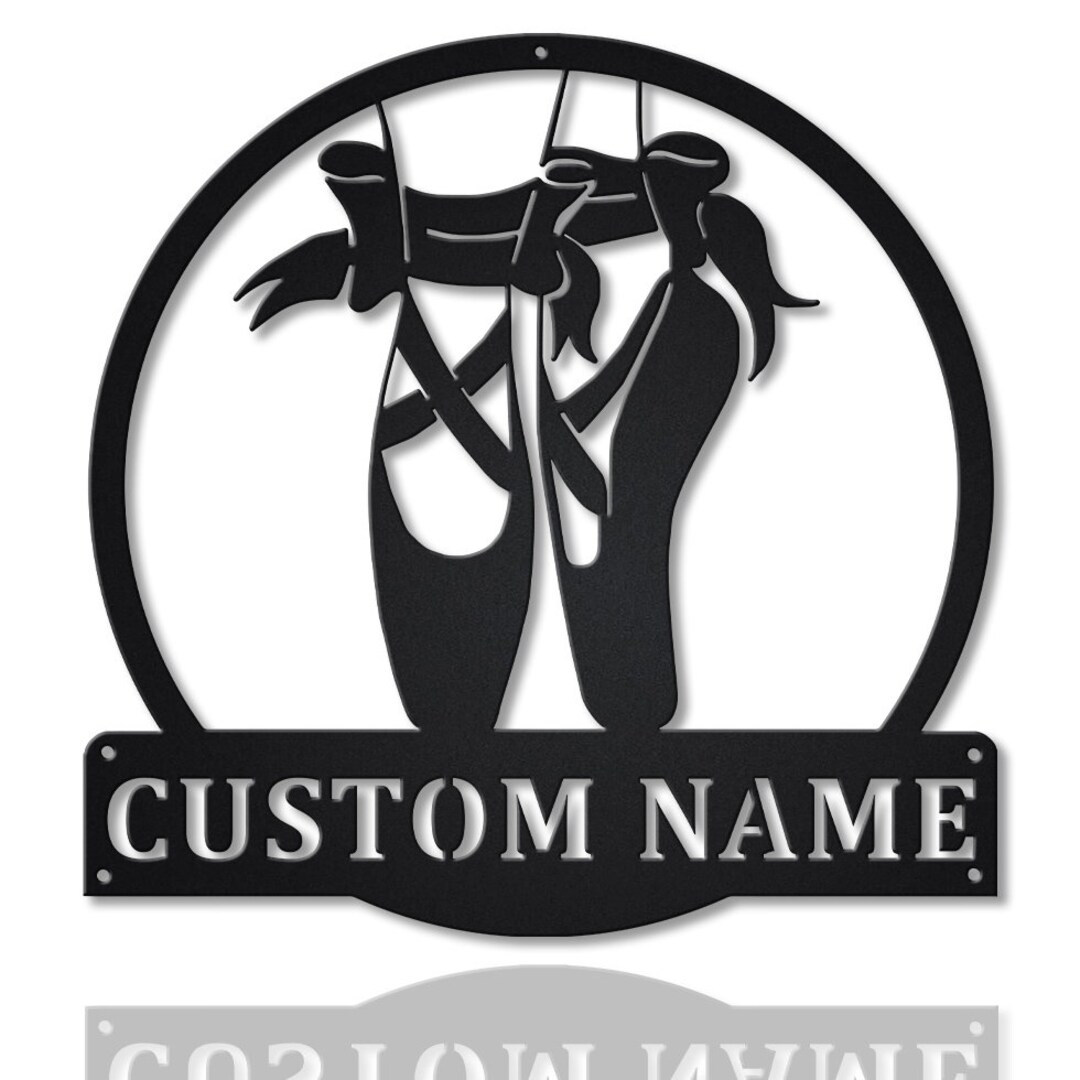 Custom Ballerina Monogram Metal Sign Art, Personalized Ballerina Metal ...
