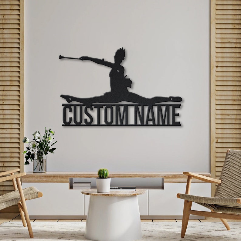 Baton Twirling Metal Wall Art LED Light V6, Custom Baton Twirling Metal ...
