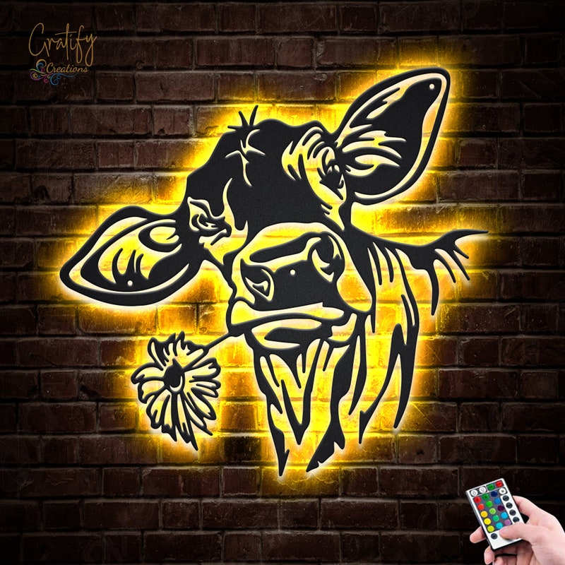 Highland Cow Christmas Yard Decorations Lighted - Etsy