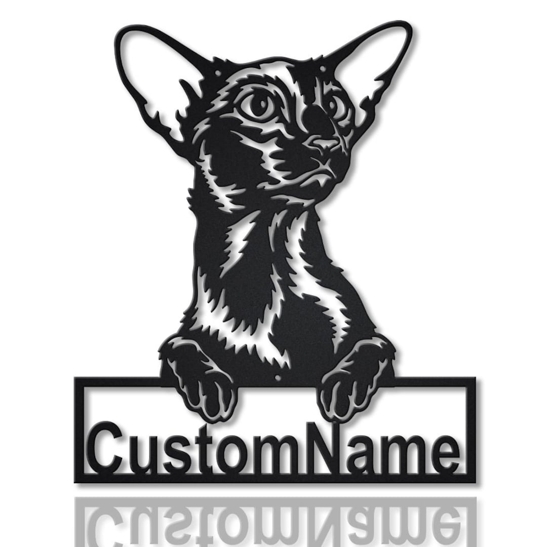 Custom Oriental Shorthair Cat Metal Sign Art, Personalized Oriental ...