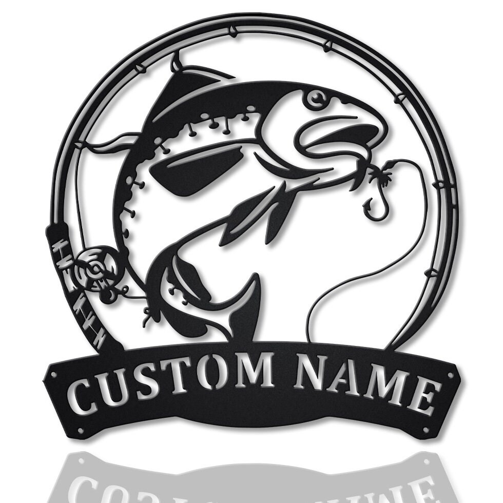 Personalized Atlantic Cod Fishing Fish Pole Monogram Metal - Etsy