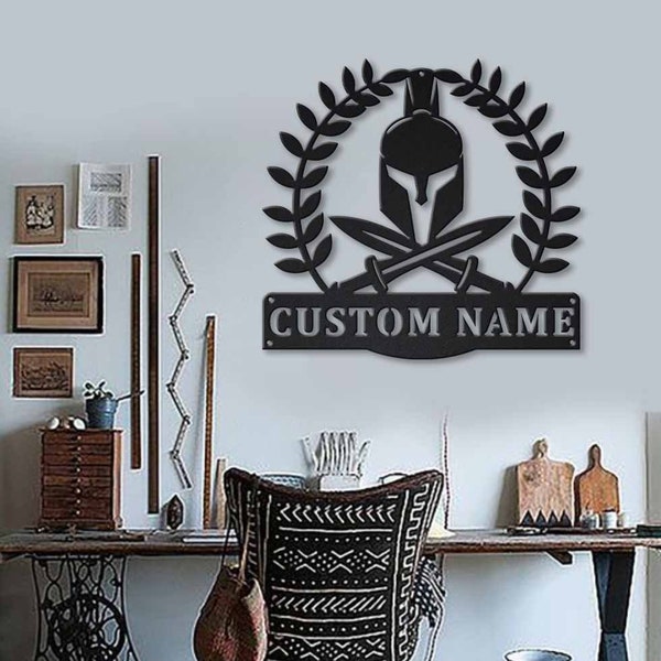 Spartan Monogram - Etsy