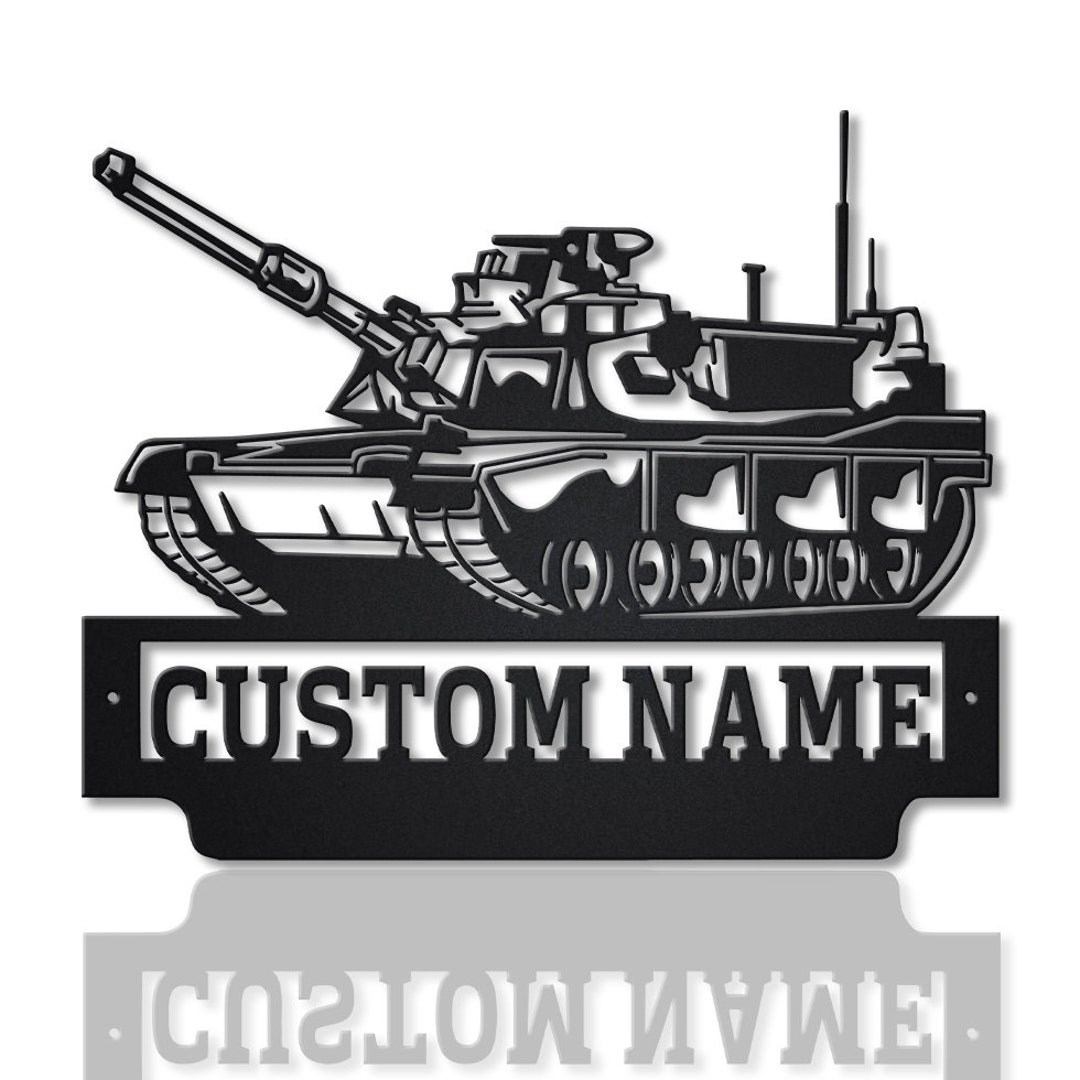 Custom US Military Tank Monogram Metal Sign Art, Personalized US ...