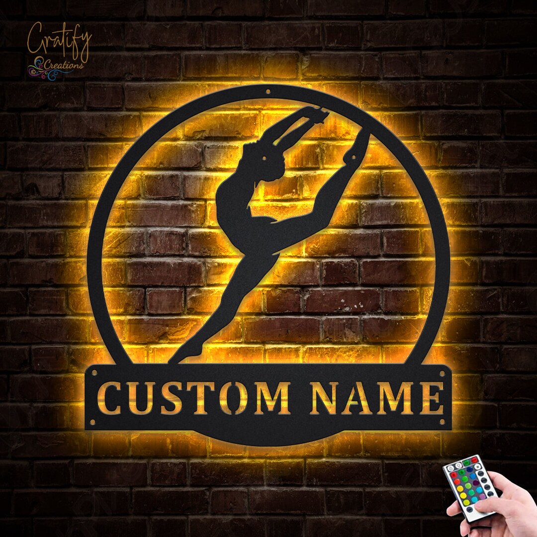 Girl Ballet Dance Metal Sign LED Lights V3, Custom Ballet Dance Metal ...