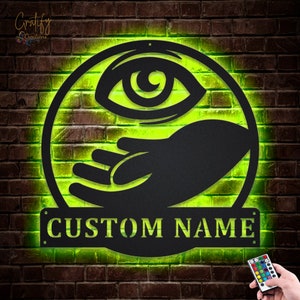 Masonic Freemason Metal Wall Art LED Lights V5, Custom Masonic Metal ...