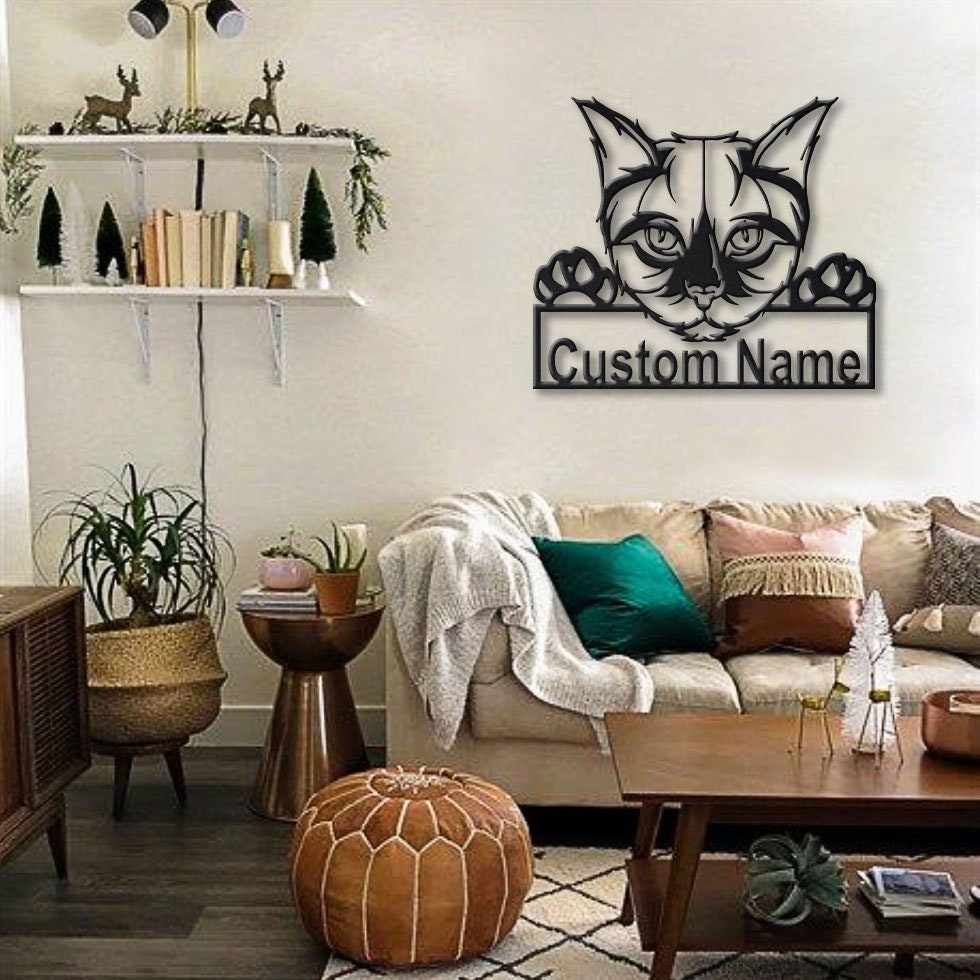 Personalized Main Coon Cat Metal Sign With LED Lights | Custom Main ...