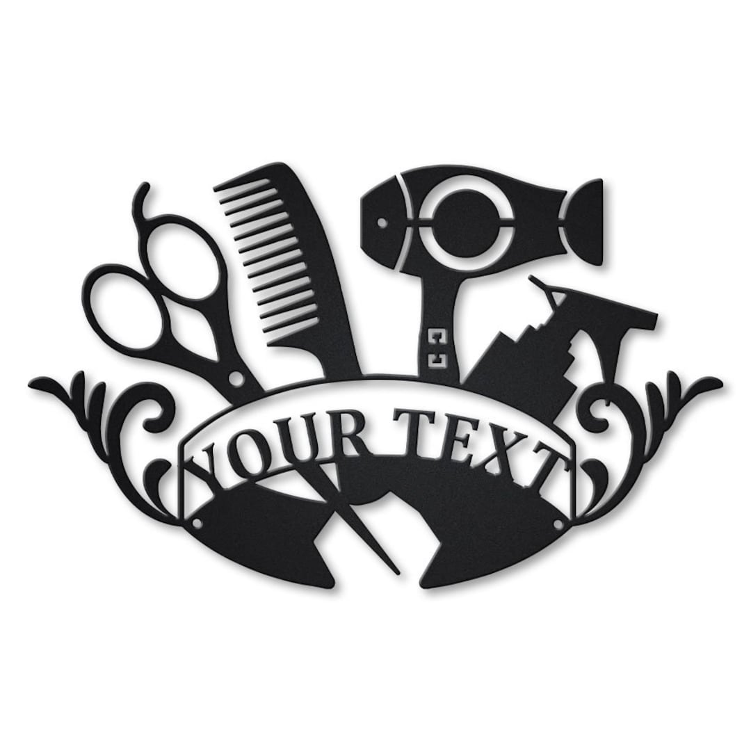 Custom Beauty Salon Metal Sign Art, Personalized Hair Stylist Salon ...