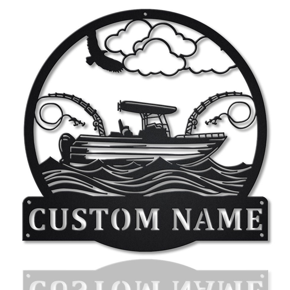 Personalized Fishing Boat Metal Sign - Etsy