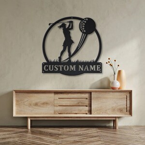 Golf Metal Wall Art LED Lights V3, Custom Golf Metal Sign, Golf Men ...