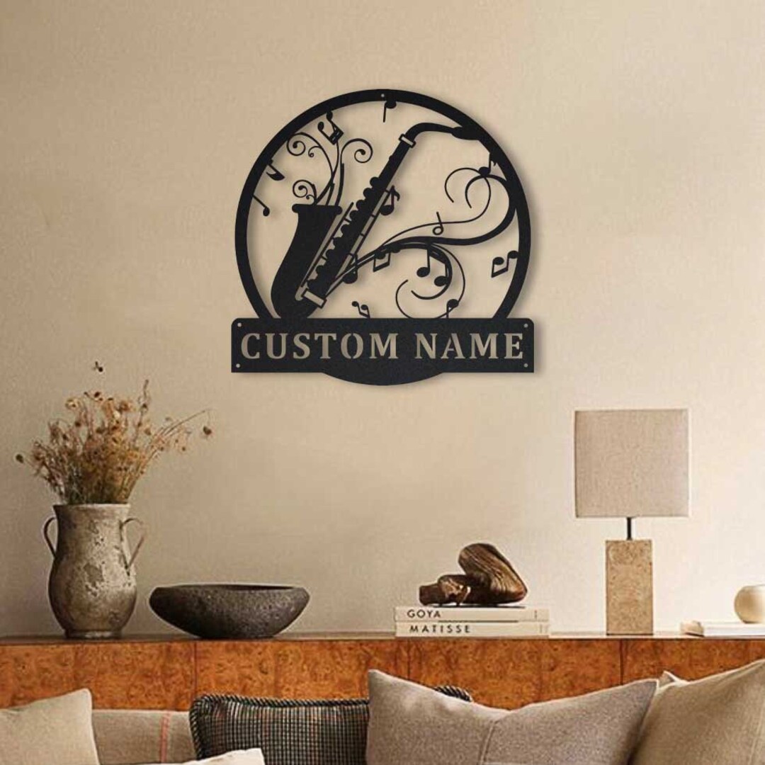 Saxophone Metal Sign Art, Custom Saxophone Metal Signs, Saxophone Metal ...
