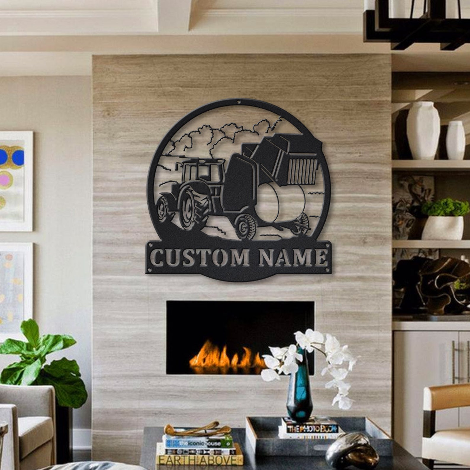 Custom Farm Round Baler Metal Sign Art, Personalized Farm Tractor Metal ...