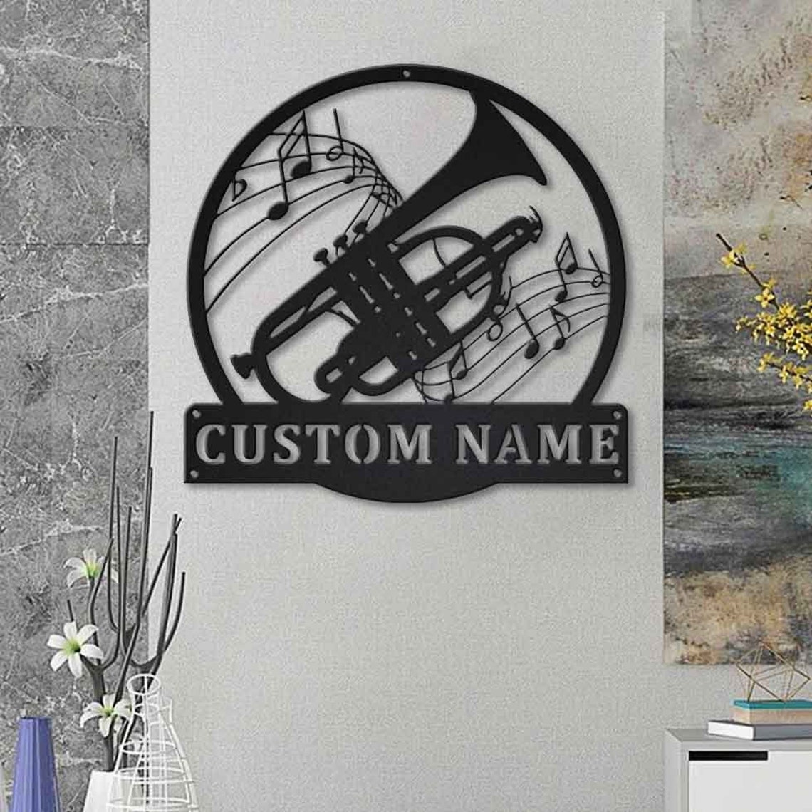 Personalized Cornet Music Metal Sign Art, Custom Cornet Music Metal ...