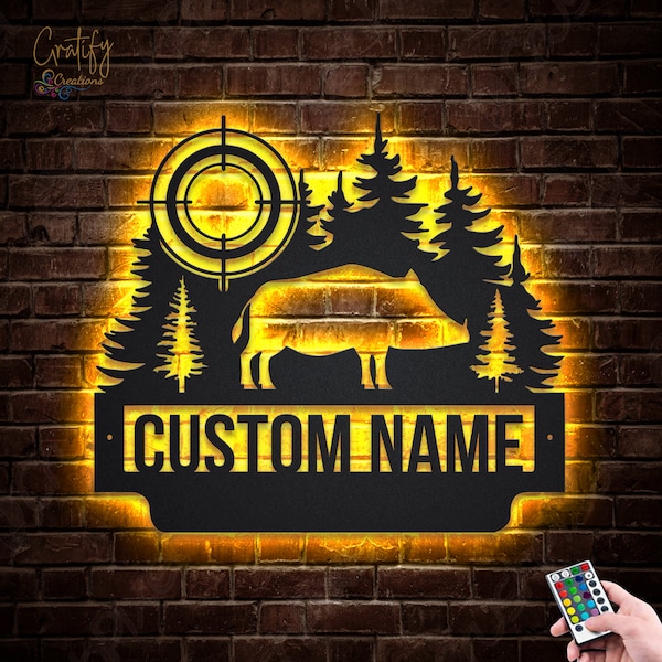 Wild Boar Neon Sign - Etsy