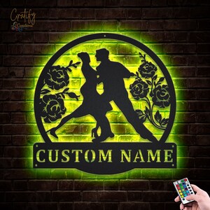 Ballroom Dancing Metal Sign LED Lights V5, Custom Ballroom Dancing ...