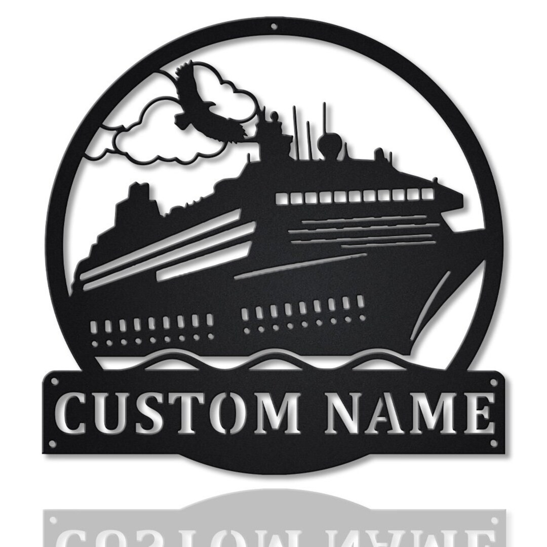 Ship Metal Sign Art, Custom Ship Metal Sign, Ship Beach Metal Wall ...