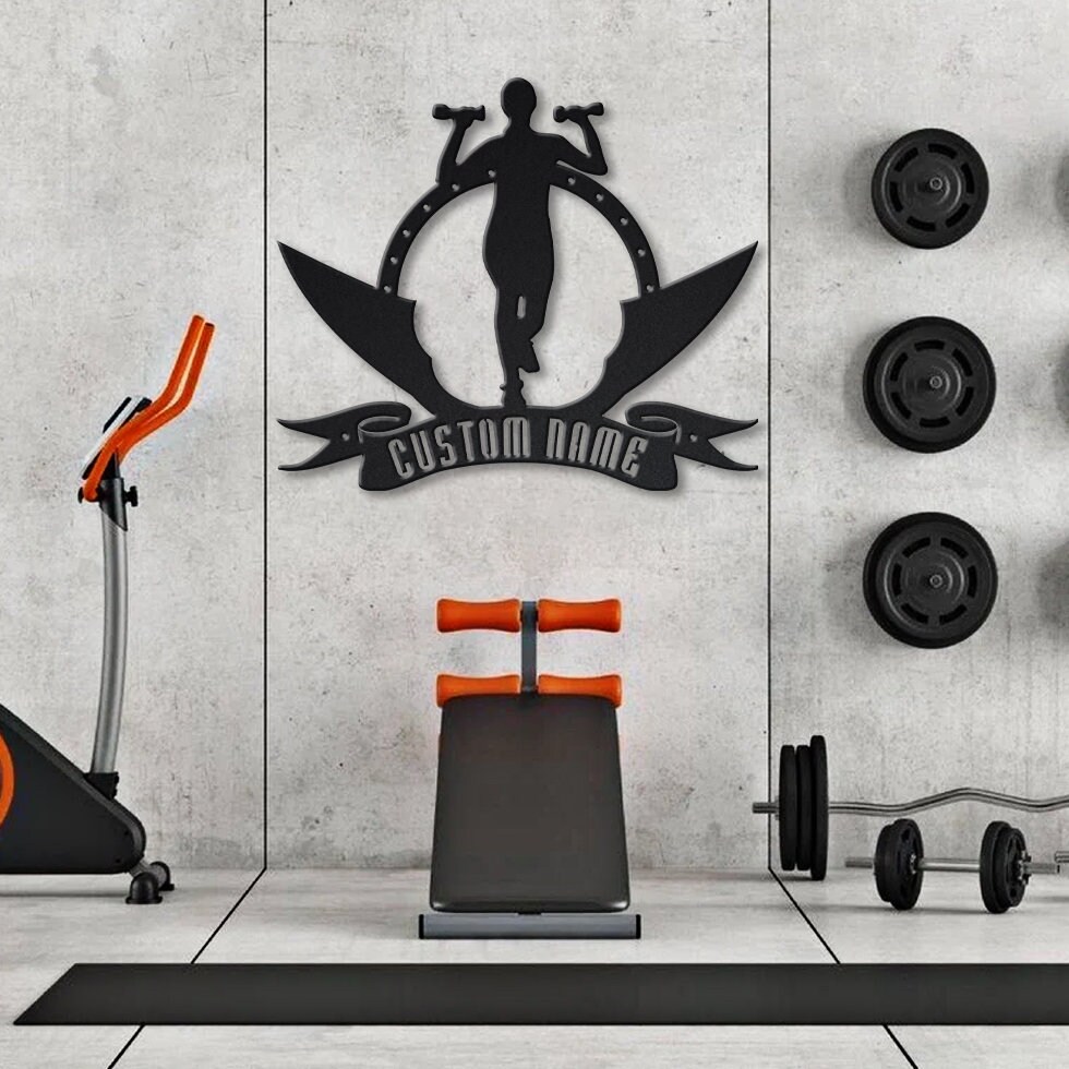 Female Bodybuilder Metal Sign LED Lights V10 Custom - Etsy