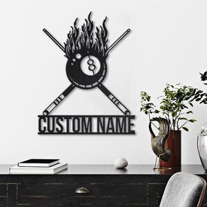 Custom Billiards Metal Sign LED Lights , Billiards Metal Sign,billiards ...