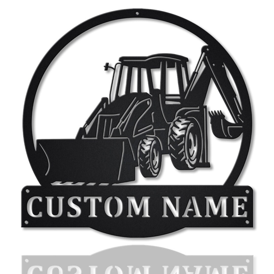 Custom Bulldozer Excavator Monogram Metal Sign Art, Personalized ...