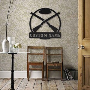 Trap Shooting Monogram Metal Sign Art, Custom Trap Shooting Metal Sign ...