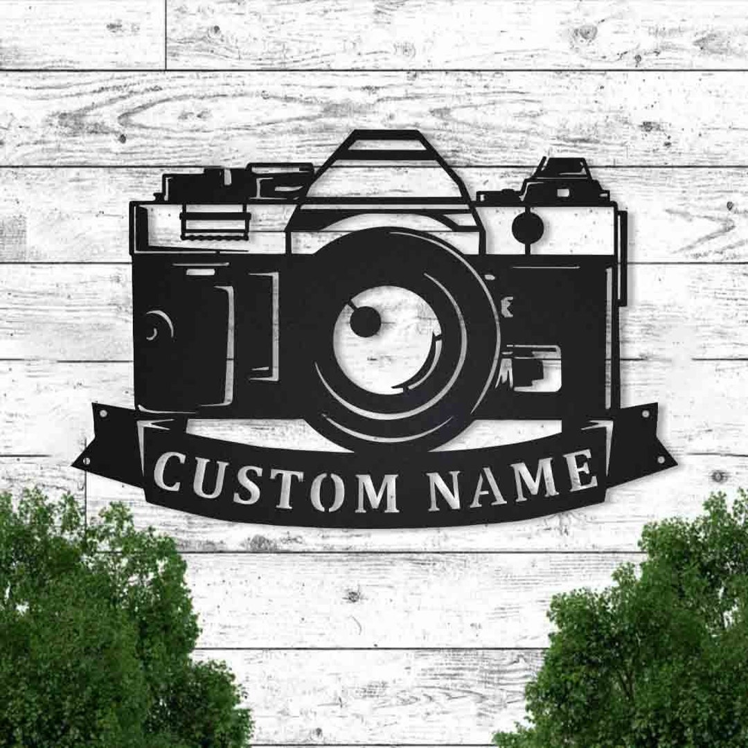 Custom Camera Metal Wall Art,camera Metal Sign,camera Wall Decor,custom ...