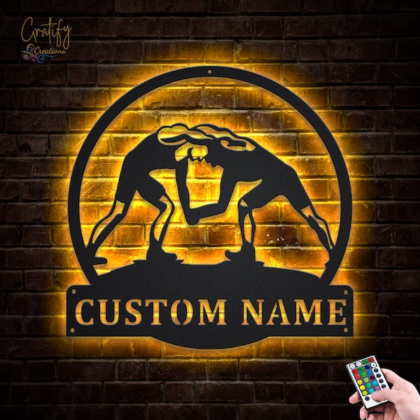 Wrestling Neon Signs - Etsy