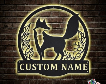 Personalized Fox Sign - Etsy