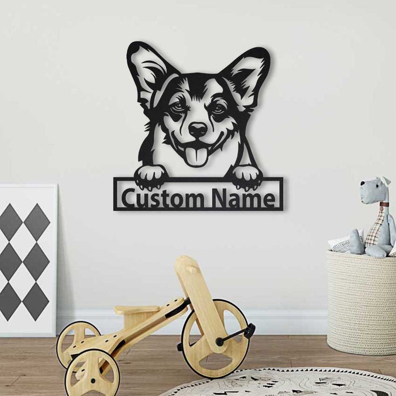 Custom Welsh Corgi Dog Metal Sign Art V2 Personalized Welsh - Etsy