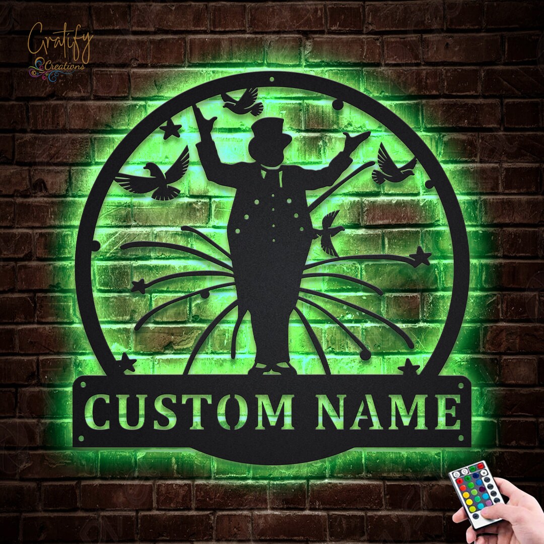 Circus Sports Metal Sign LED Lights V3, Custom Circus Sports Metal Sign ...