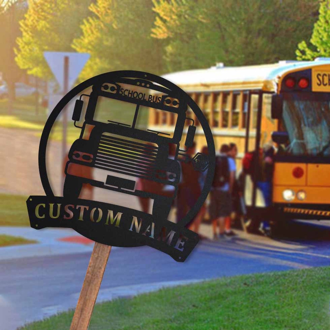 Custom School Bus Driver Metal Sign Art Personalized School - Etsy