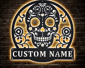 Sugar Skull Led Sign - Etsy