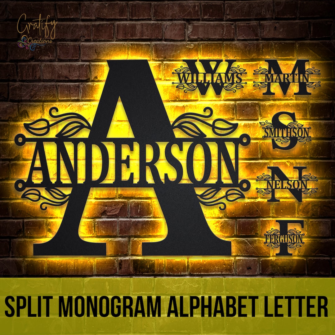 Personalized Family Name Metal Sign, Custom Metal Name Sign, Metal Wall ...