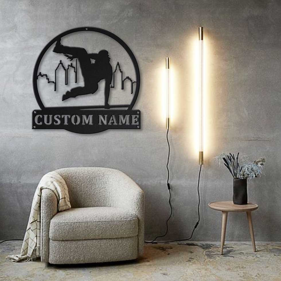 Parkour Monogram Metal Sign Art, Custom Parkour Metal Sign, Parkour ...