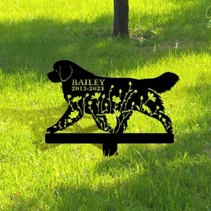 Newfoundlands Dog Sign, Custom Dog Memorial Stake, Metal Stake ...