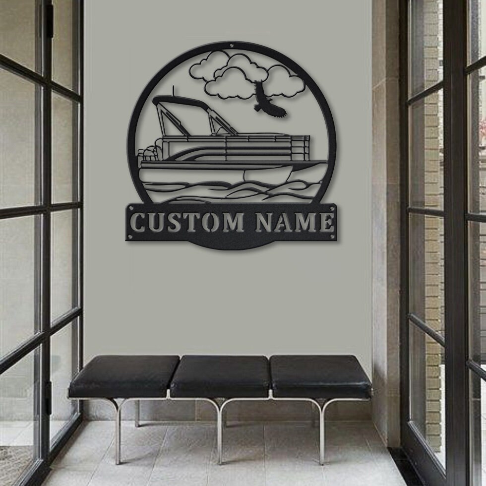 Custom Pontoon Boat Metal Signs Art Custom Pontoon Boat - Etsy