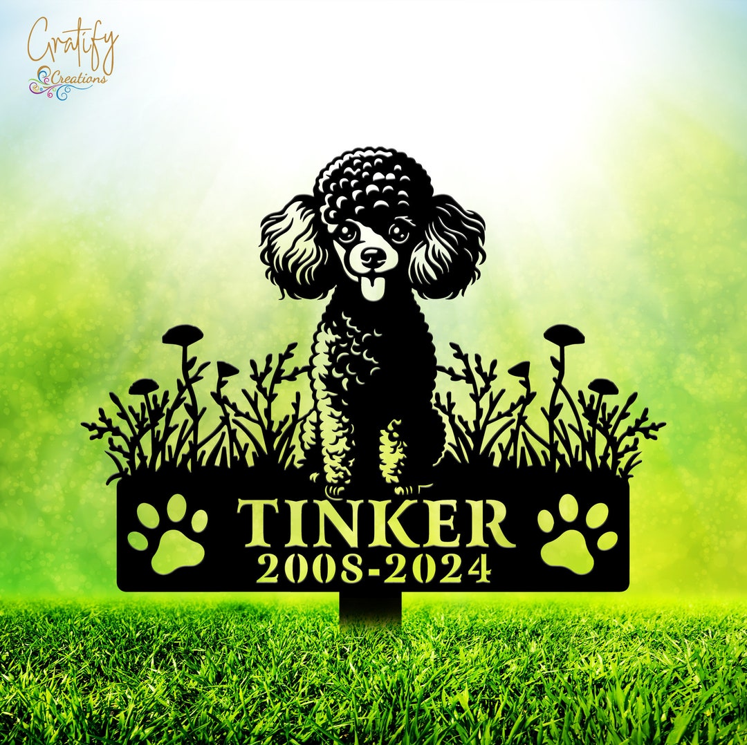 Toy Poodle Dog Sign Custom Poodles Dog Memorial Stake, Metal Stake ...