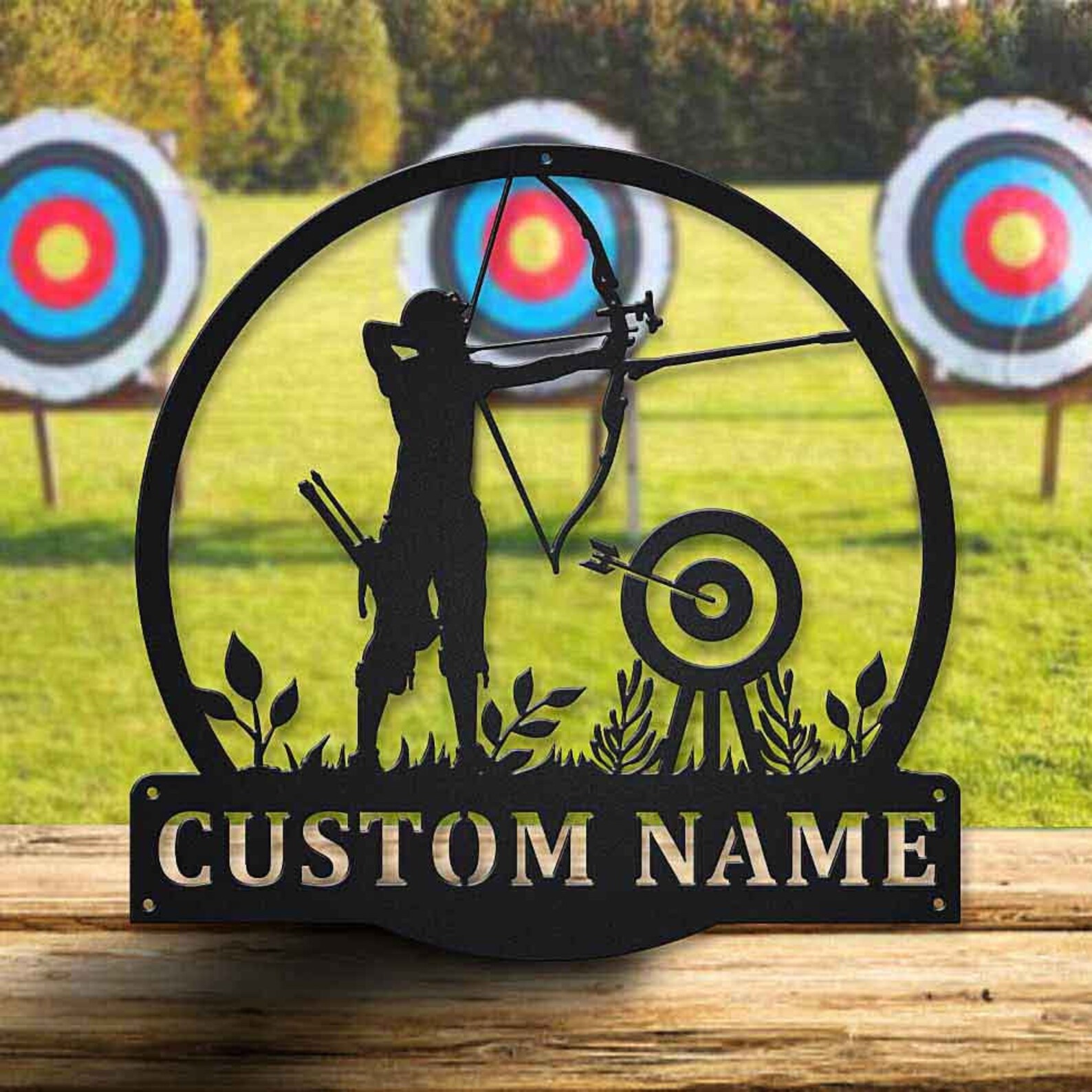 Personalized Archery Sport Monogram Metal Sign Art Custom | Etsy