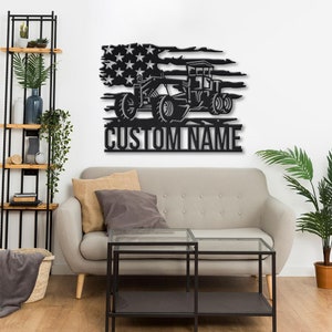 US Motor Grader Metal Sign LED Lights, Custom Motor Grader Metal Sign ...