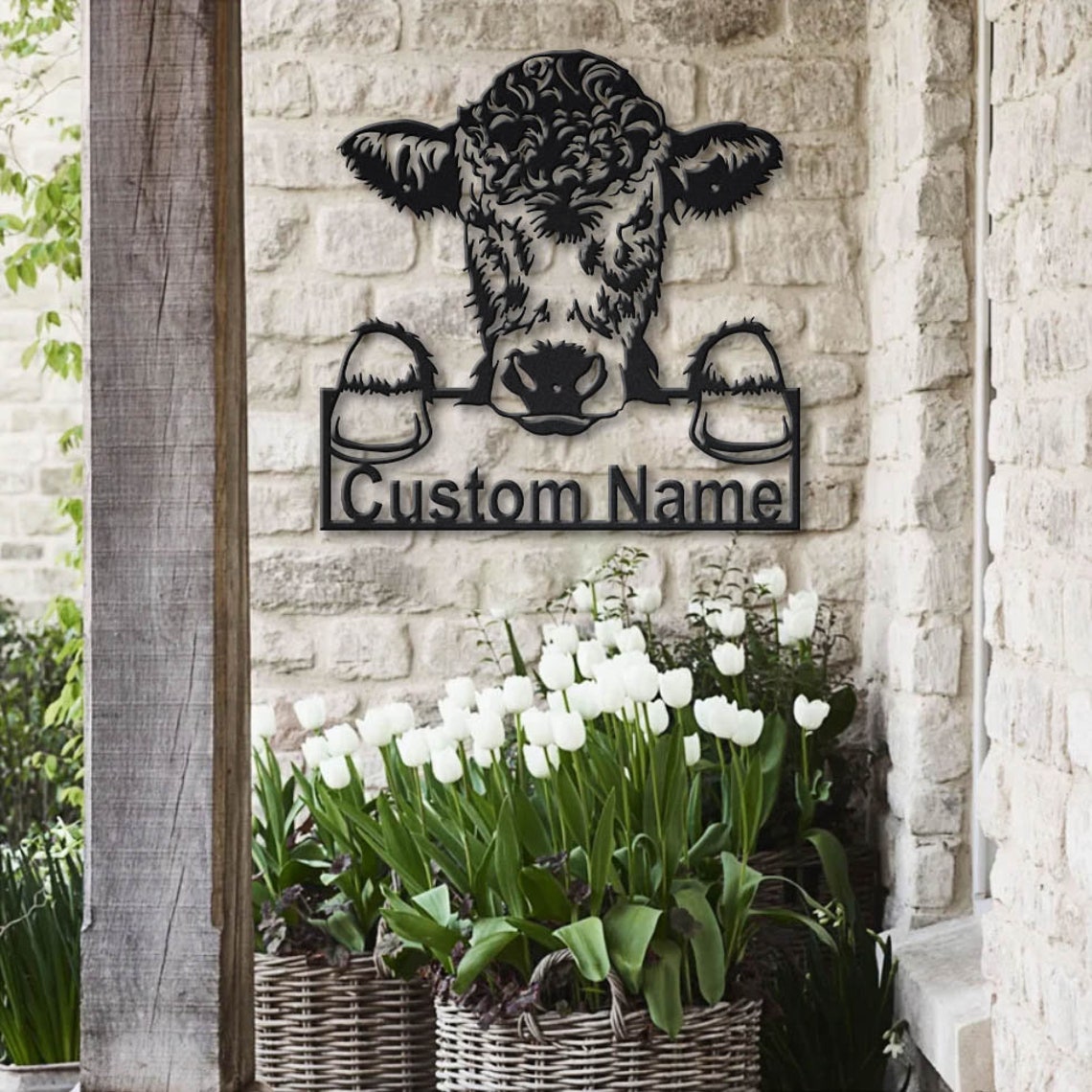 Custom Cow Metal Sign Art, Personalized Cow Farm Metal Signs, Farm Name ...
