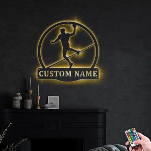 Personalized Handball Sport Metal Sign With LED Lights, Custom Handball ...