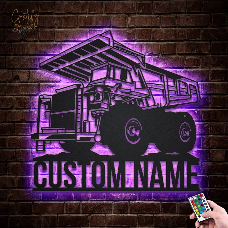Mining Car Metal Sign With LED Lights, Custom Mining Car Metal Signs ...