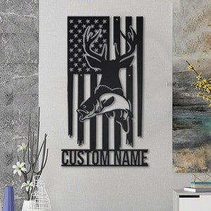 Deer Hunting Flag US Metal Sign LED Lights,deer Hunting Neon Signs ...