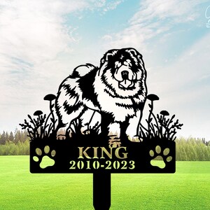 Chow Chows Dog Sign Chow Chows Dog Memorial Stake, Metal Stake ...