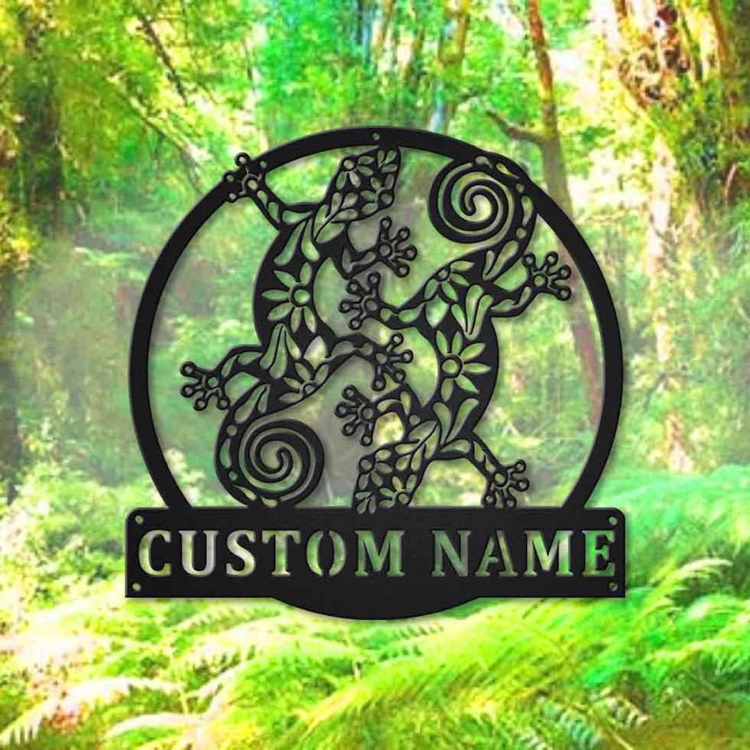 Gecko the Lizard Metal Sign Art, Custom Gecko the Lizard Metal Sign ...