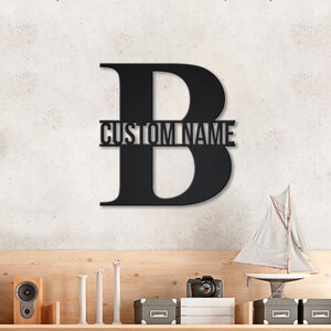 Alphabet B Metal Sign LED Lights, Custom Alphabet Metal Sign, Alphabet ...