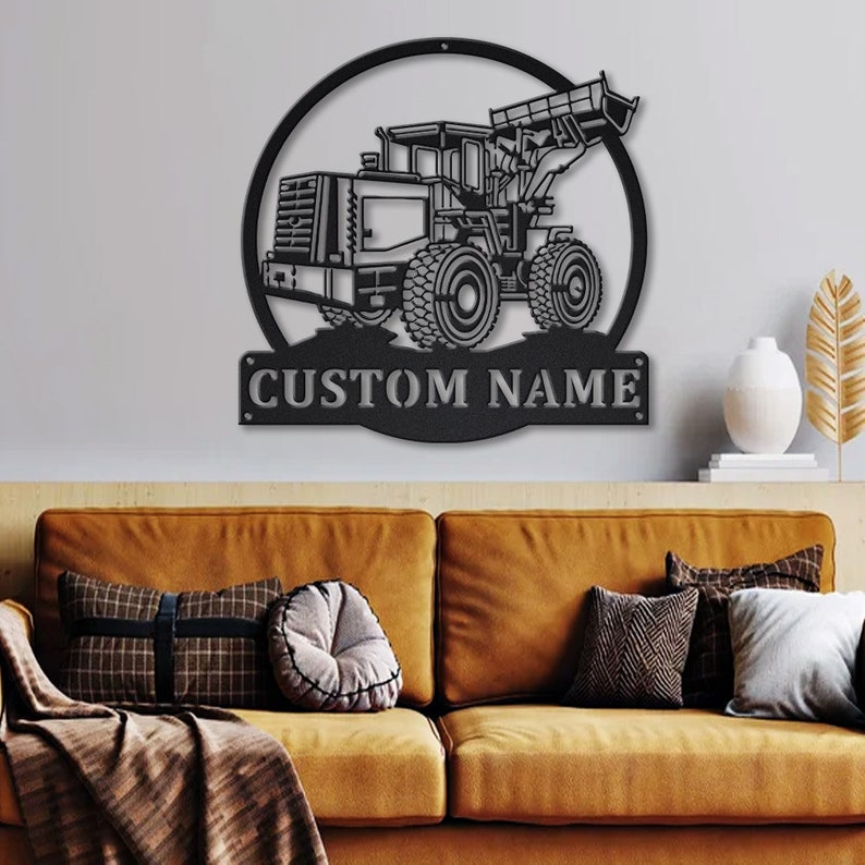 Personalized Loader Bulldozer Monogram Metal Sign Art Custom - Etsy