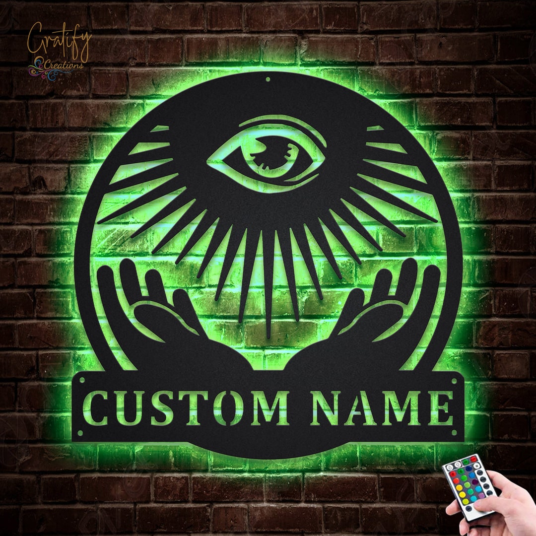 Masonic Freemason Metal Wall Art LED Lights V4, Custom Masonic Metal ...